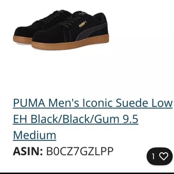 Puma | Shoes | Puma Mens Safety Shoe Iconic Suede Blackgum | Poshmark